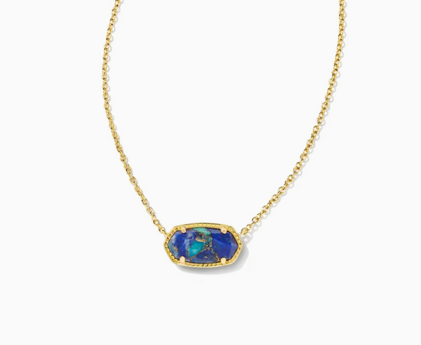 Elisa Pendant Necklace in Gold - Bleu & Co