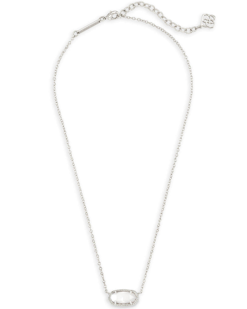 Elisa Pendant Necklace in Silver - Bleu & Co